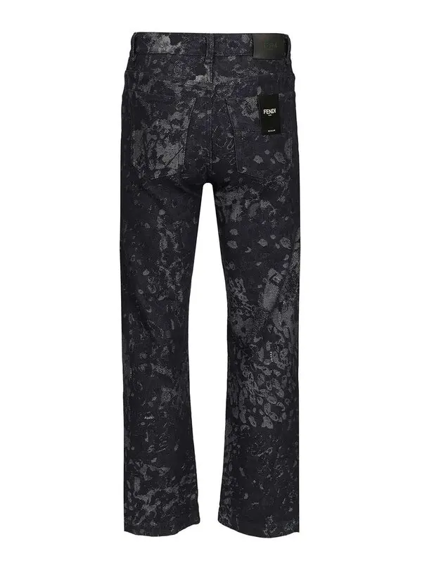 Fendi Falena Drops Jacquard Jeans