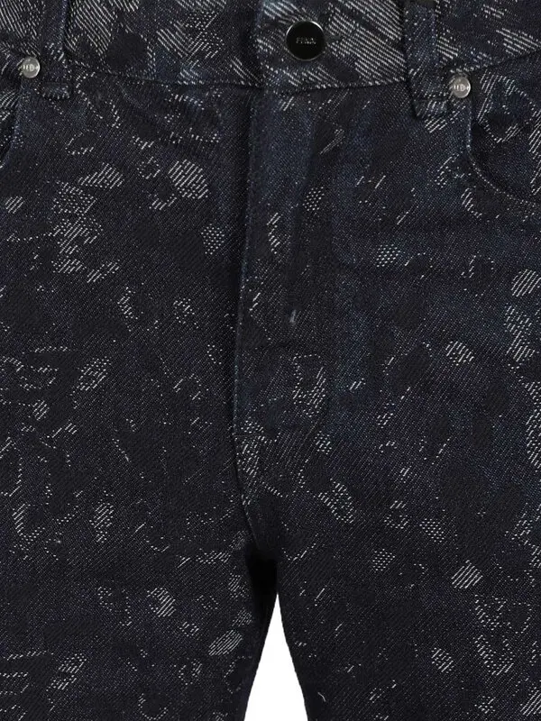 Fendi Falena Drops Jacquard Jeans