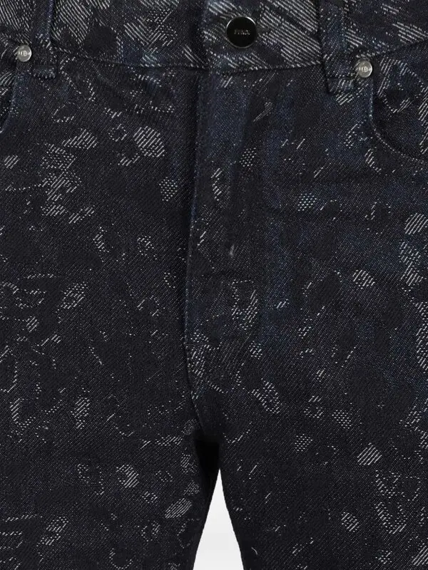 Fendi Falena Drops Jacquard Jeans
