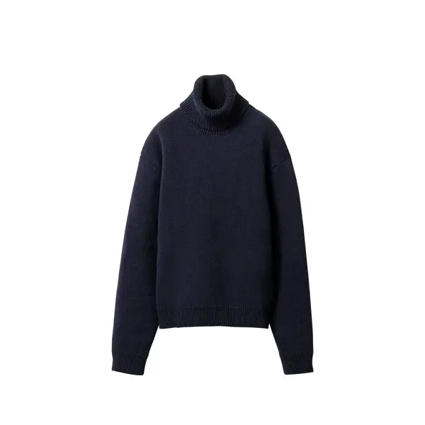 Miu Miu Wool-cashmere Rollneck Sweater - Blue