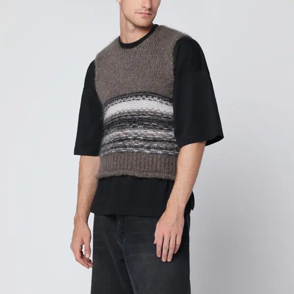 Our Legacy Mohair And Wool Striped Gilet
