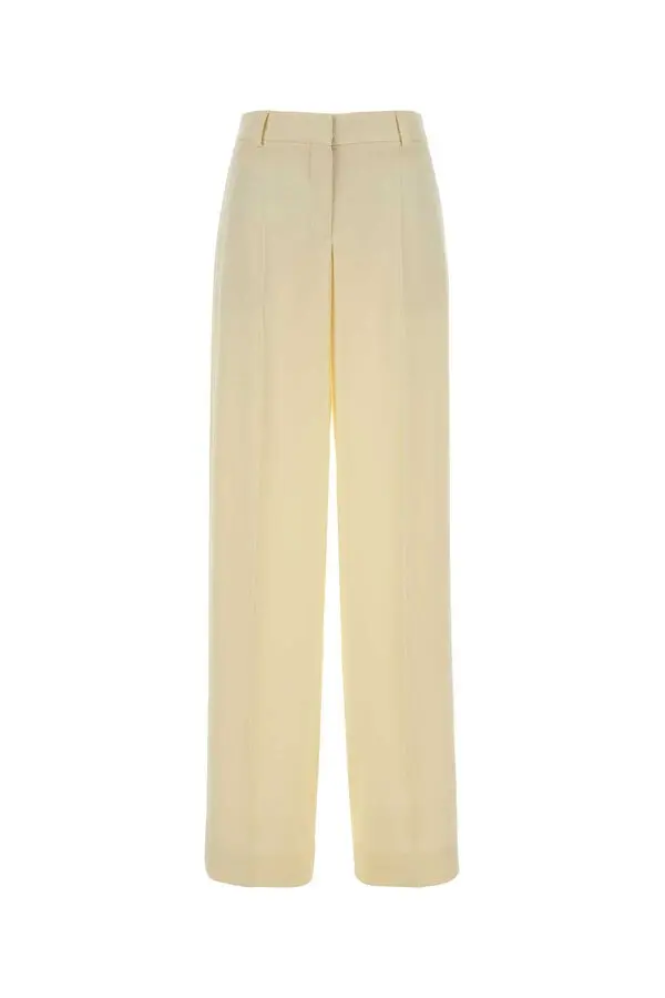 Stella McCartney Pastel Satin Wide-leg Pants - Yellow