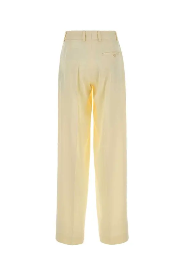 Stella McCartney Pastel Satin Wide-leg Pants - Yellow
