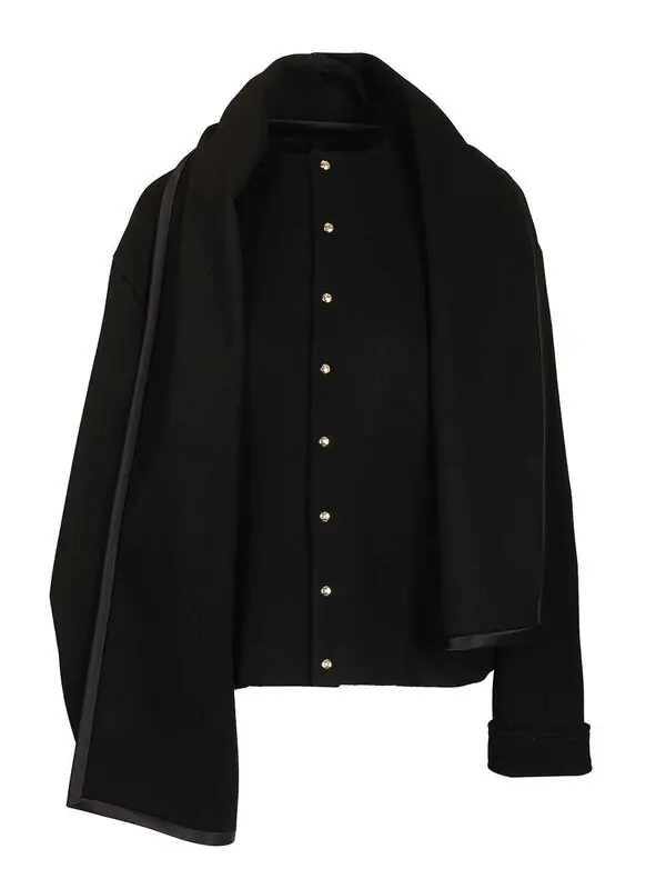 Celine Wool Jacket With Removable Scarf