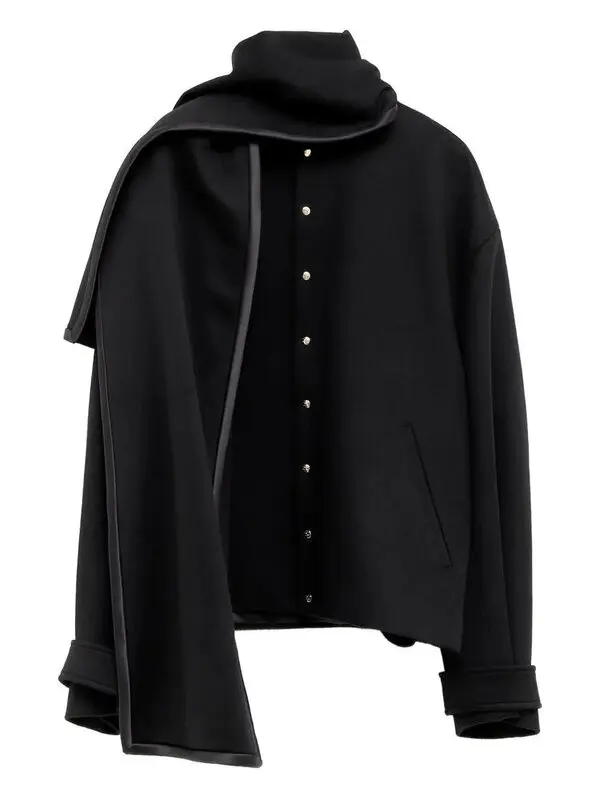 Celine Wool Jacket With Removable Scarf