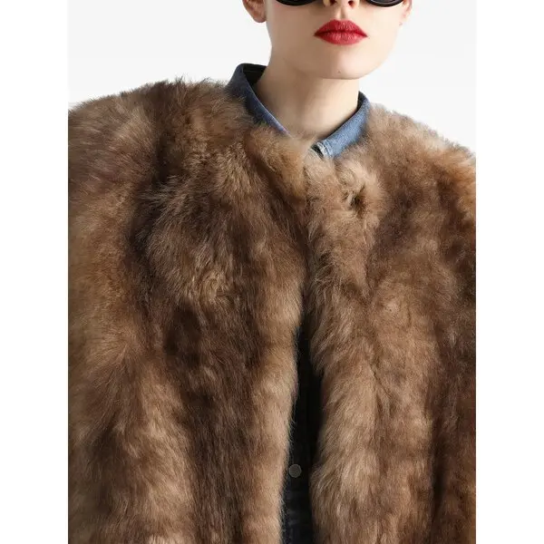 Dolce & Gabbana Fur Trim Sleeveless Waistcoat