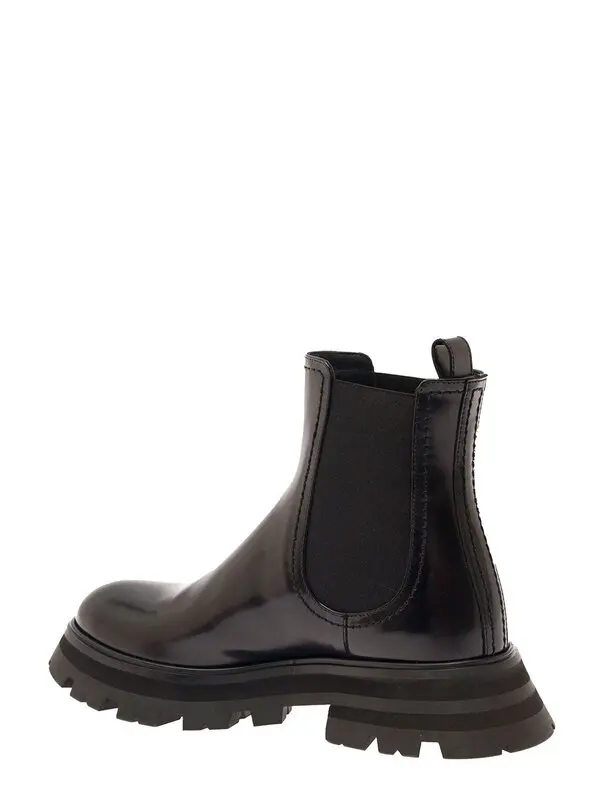 Alexander McQueen Black Leather Chelsea Boots - Multicolor