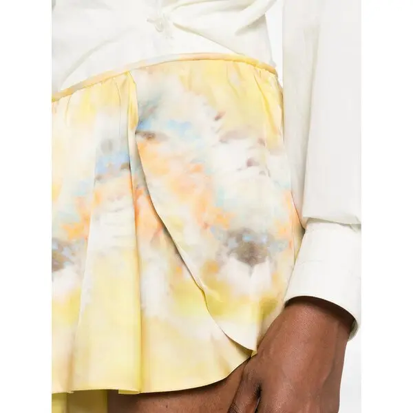 Zimmermann Tie-dye Silk Pleated Mini Shorts