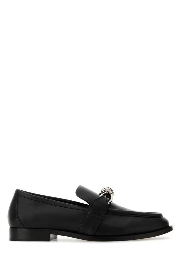 Bottega Veneta Calf Leather Loafers With Chain Detail