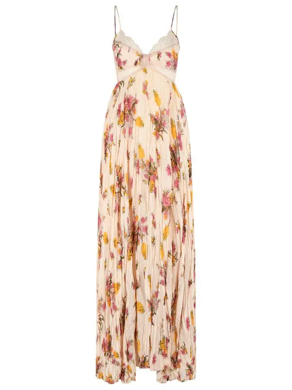 Blumarine Floral Patterned Viscose Dress - Multicolor