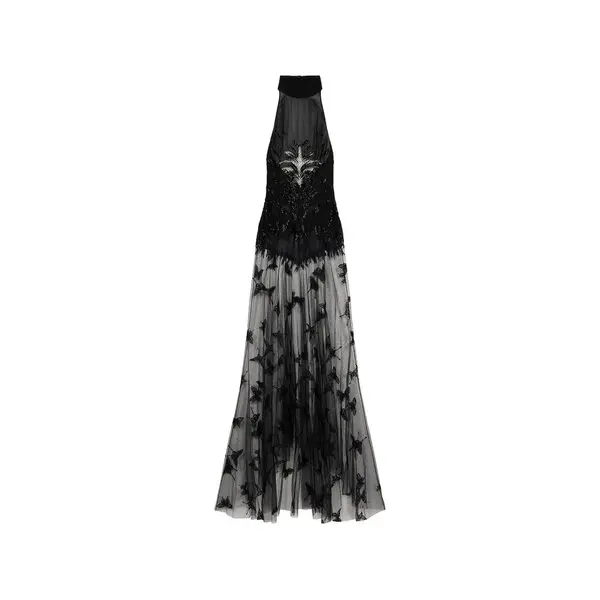 Blumarine Embroidered Tulle Gown