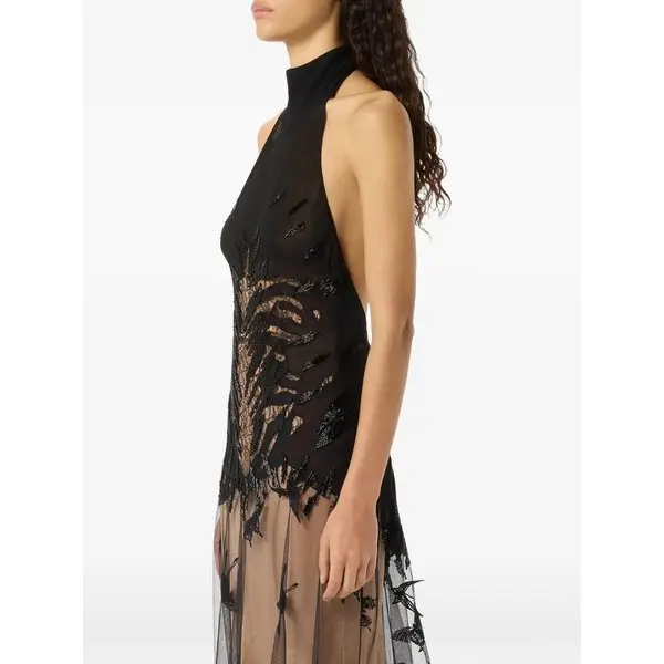 Blumarine Embroidered Tulle Gown