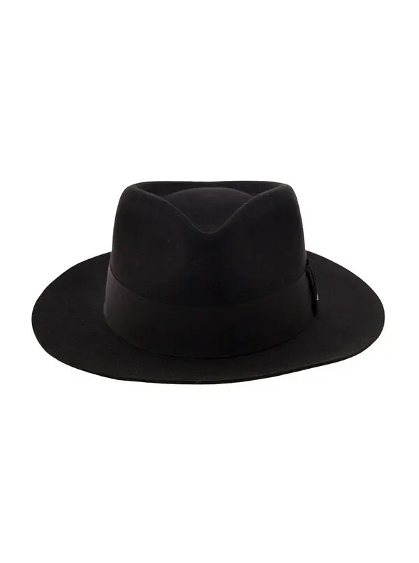 Saint Laurent Felt Fedora Hat With Engraved Logo - Multicolor