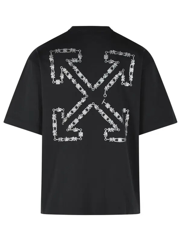 Off-White Chain' Cotton T-shirt - Black