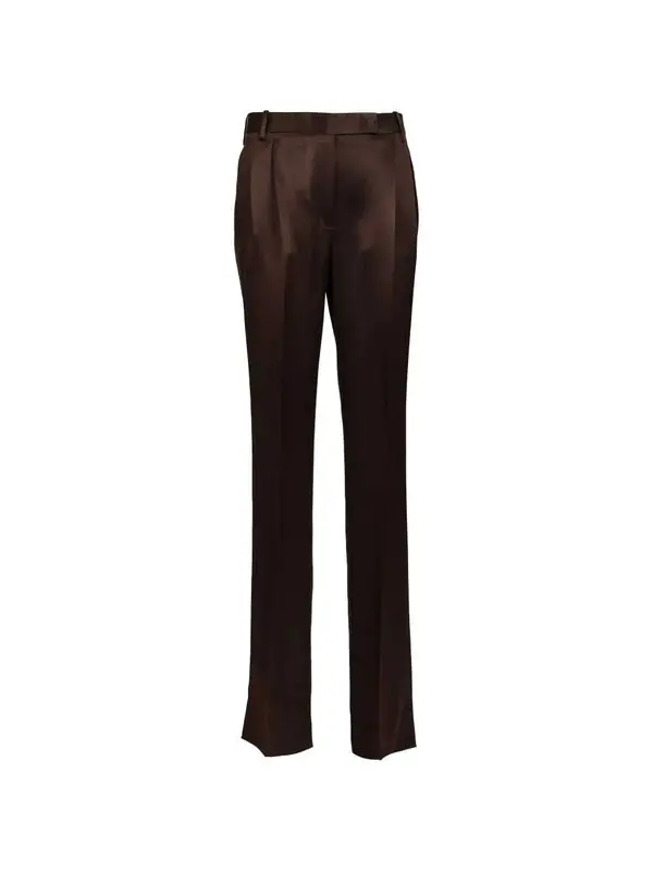 TOM FORD Tailored Silk Trousers - Brown