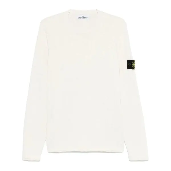 Stone Island Crew Neck Long Sleeve Knit - Cream
