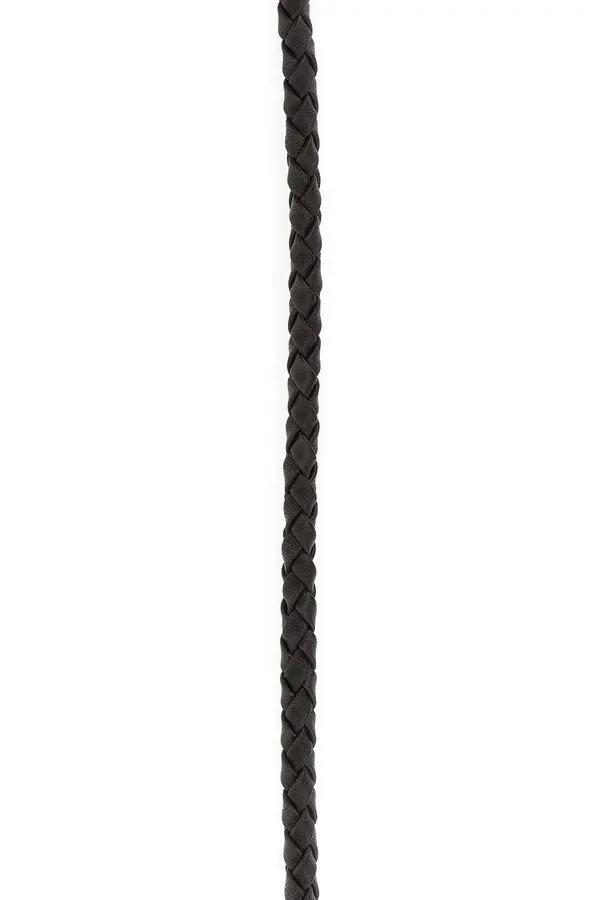 Bottega Veneta Intrecciato Leather Belt With Gold Tone Clasp