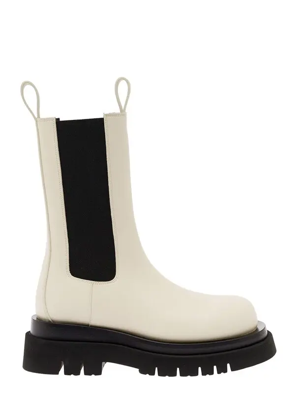 Bottega Veneta Lug Boots With Contrasting Sole - Multicolor