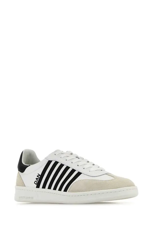 Dsquared2 Leather Boxer Sneakers - White
