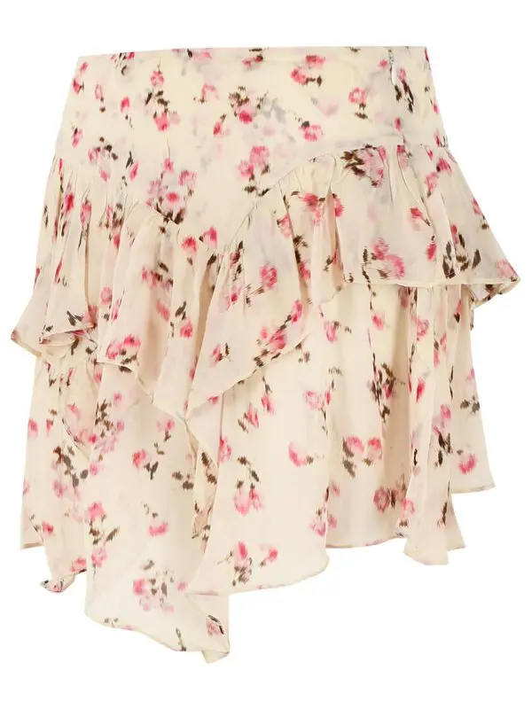 Isabel Marant Étoile Printed Viscose Skirt - Cream