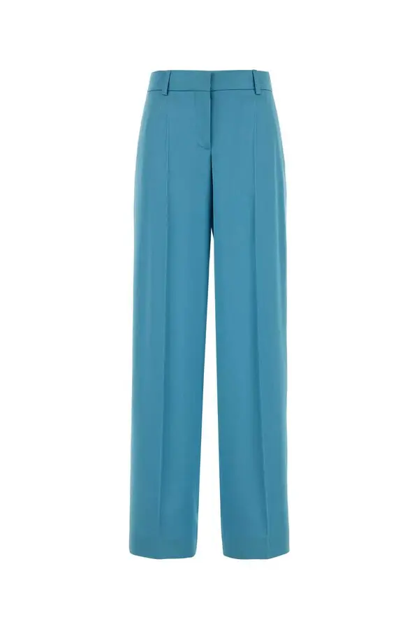 Stella McCartney Light Satin Wide-leg Pant - Blue