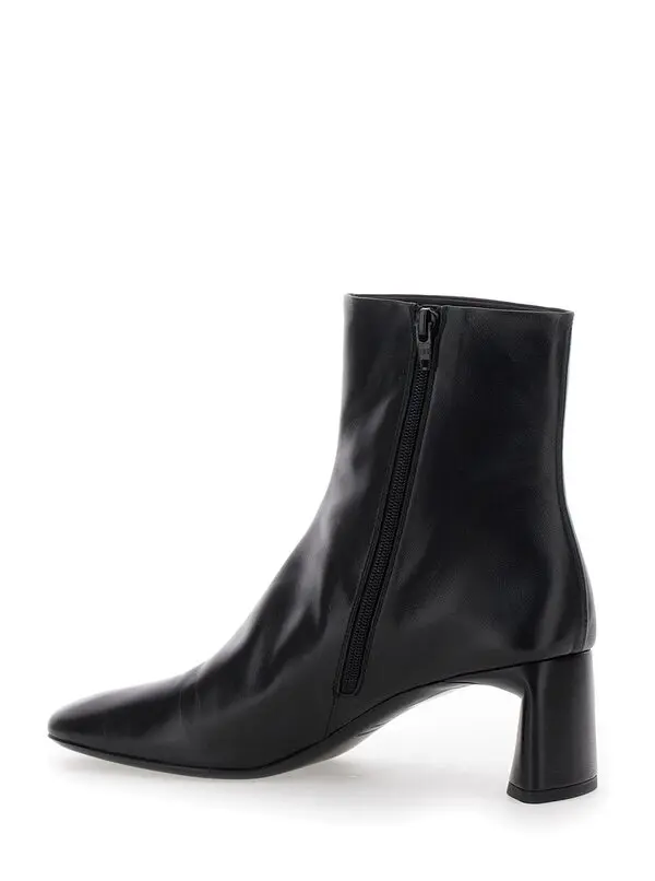 Balenciaga Leather Square Toe Ankle Boots - Multicolor