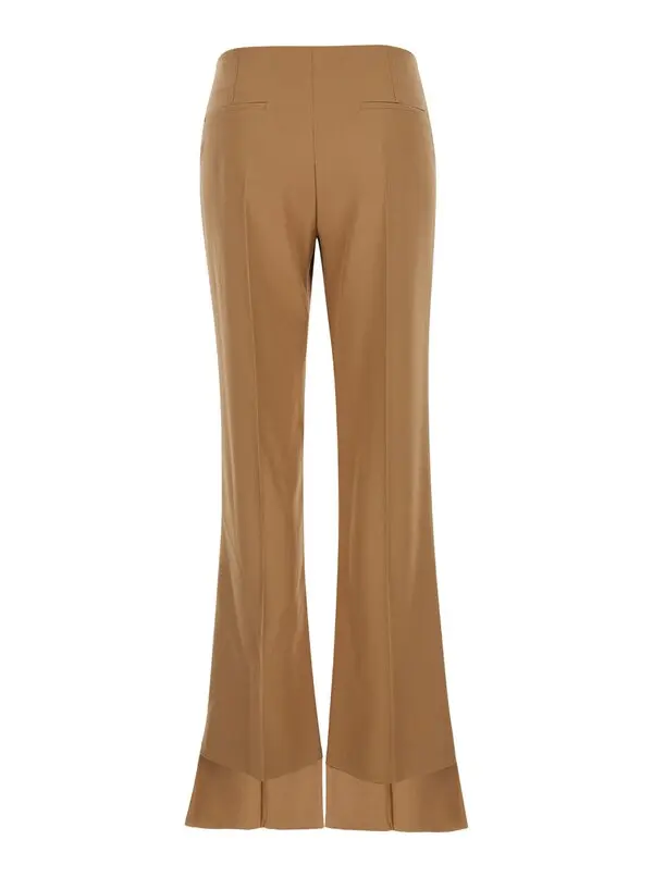 Chloé Grain De Poudre Wool Flared Pants - Multicolor