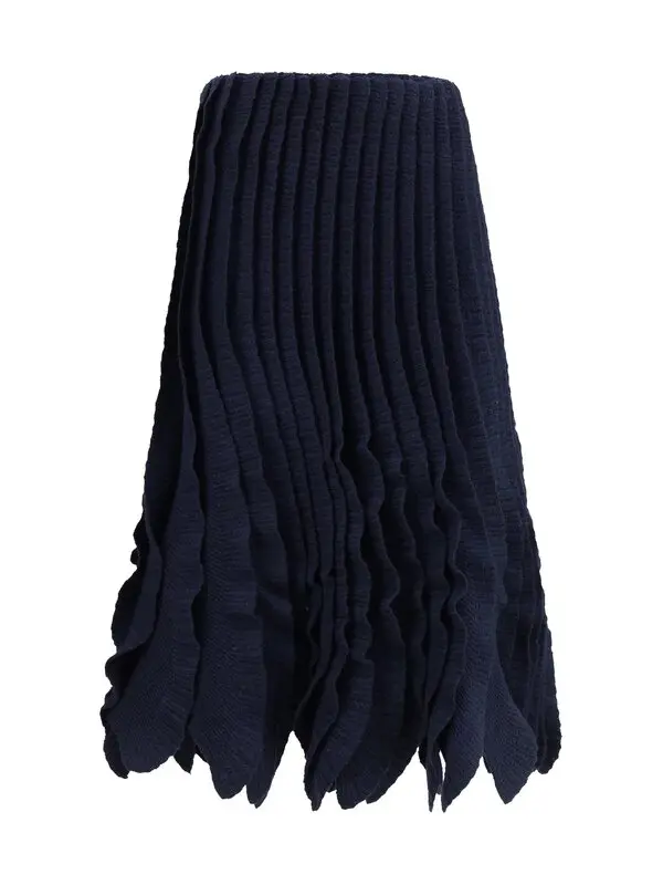 Alaïa Tweed Knit Ruffle Skirt