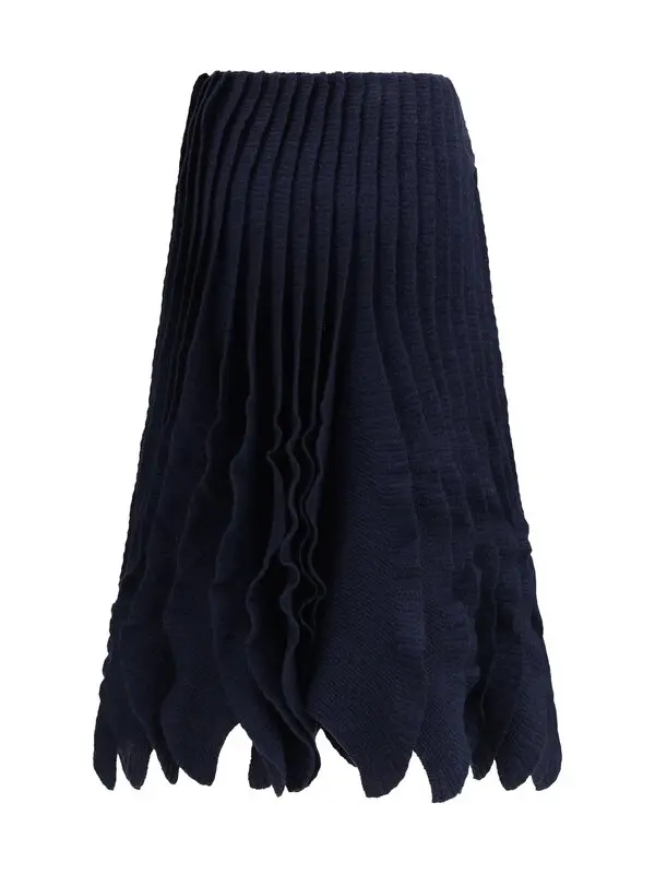 Alaïa Tweed Knit Ruffle Skirt
