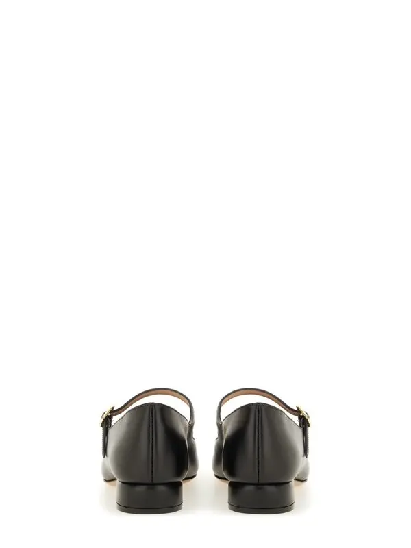 FERRAGAMO Mary Jane Maxi Gancini Shoes - Black
