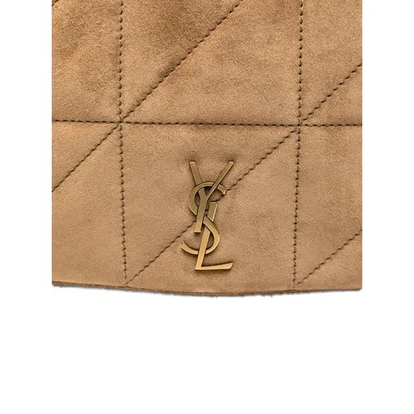 Saint Laurent Quilted Suede Shoulder Bag