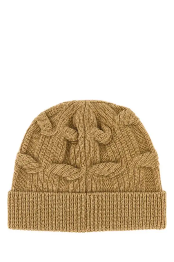 Stella McCartney Ribbed Wool Beanie - Brown