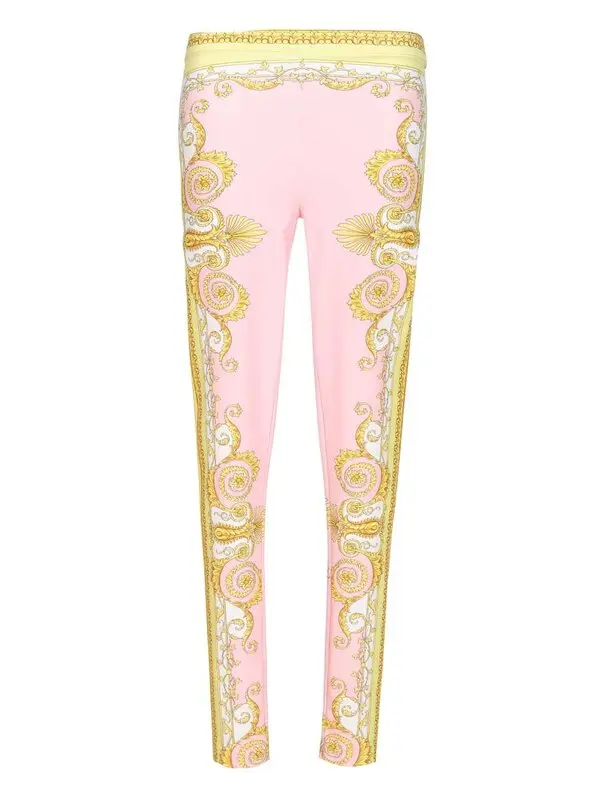 Versace Primavera Barocco Printed Leggings - Multicolor