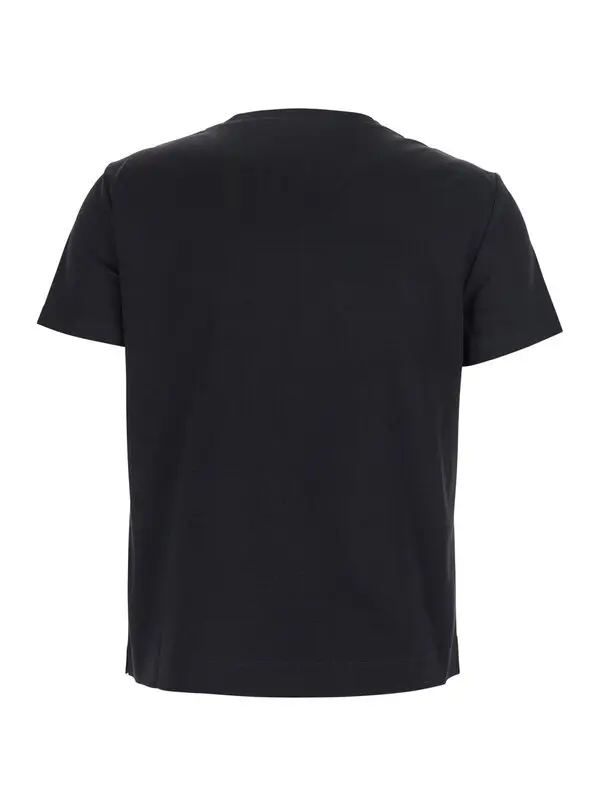 Max Mara Cotton T-shirt With Embroidered Logo