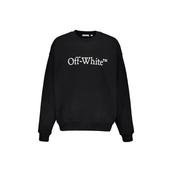 Off-White Logo Print Crewneck Sweatshirt - Black