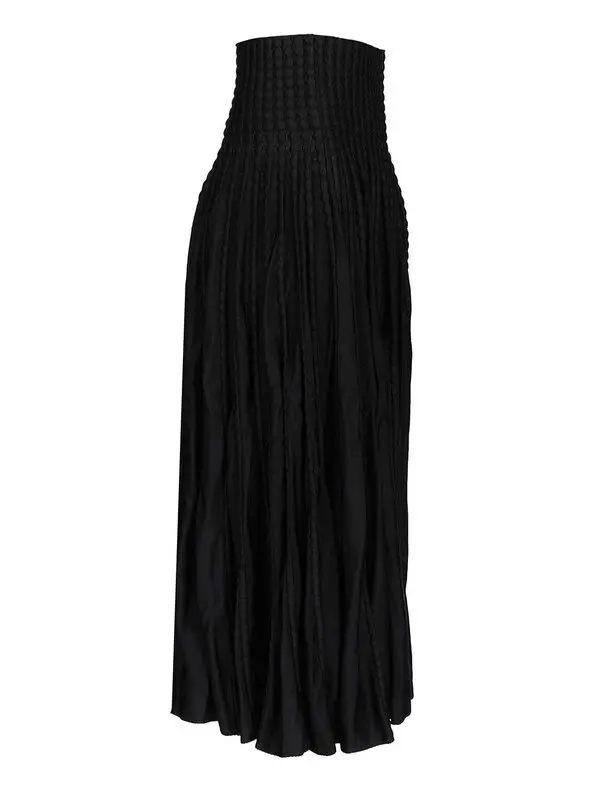 Alaïa A-line Flared Knit Skirt