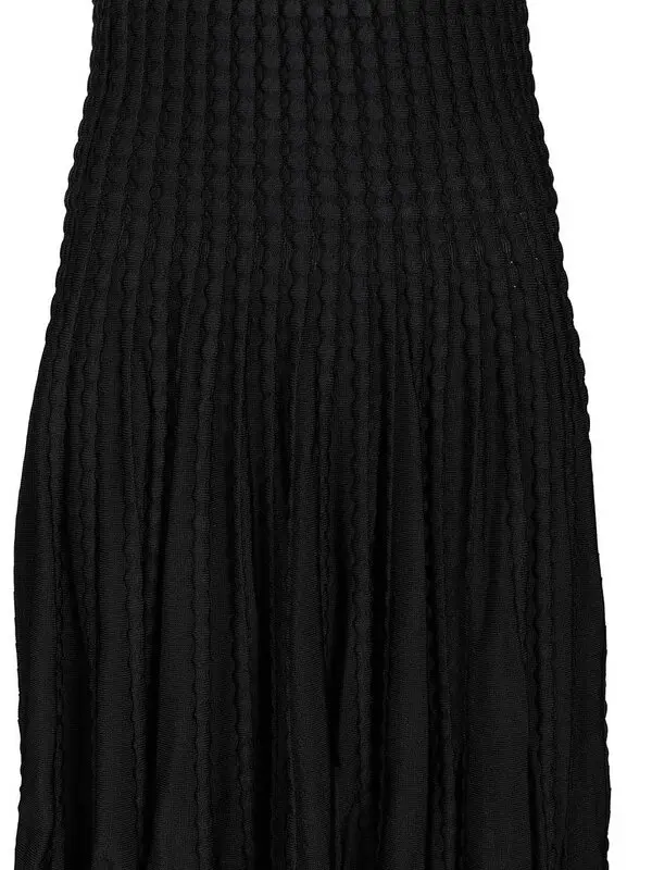 Alaïa A-line Flared Knit Skirt