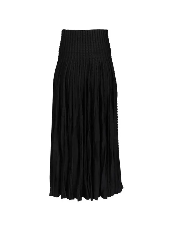 Alaïa A-line Flared Knit Skirt