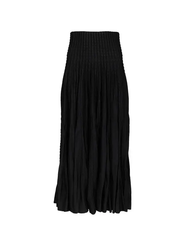 Alaïa A-line Flared Knit Skirt
