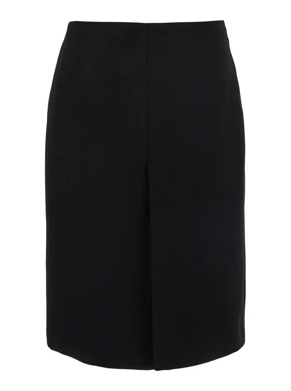 Gucci High Waist Wool Skirt With Logo Detail - Multicolor