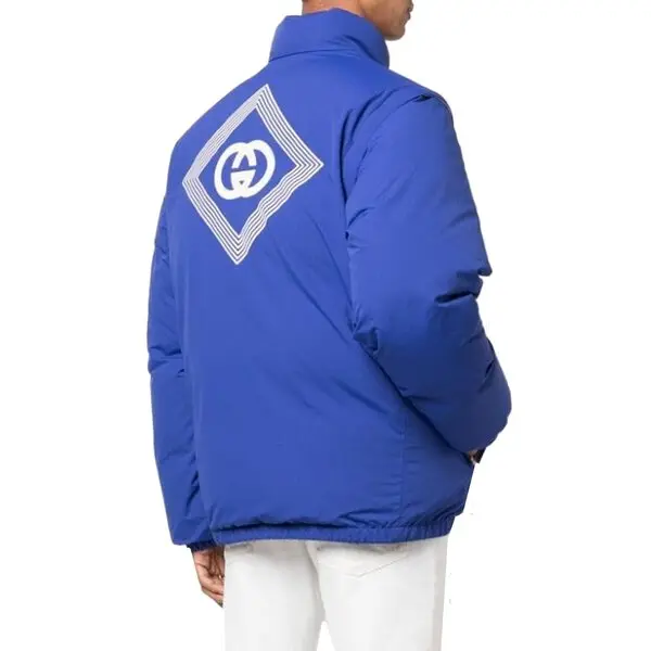 Gucci Down Jacket With Embroidered Logo Detail