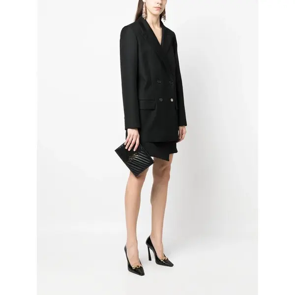 Saint Laurent Leather Matelassé Effect Clutch Bag