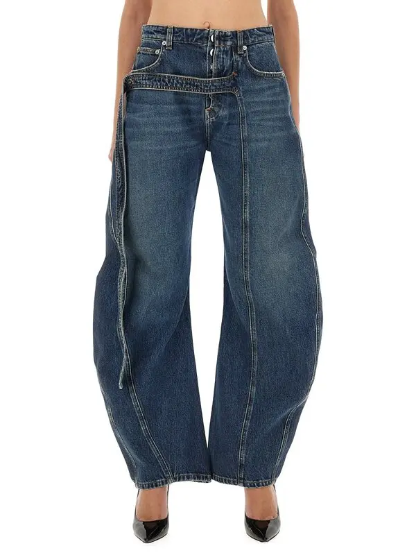 JEAN PAUL GAULTIER Low-rise Wide Leg Jeans - Blue