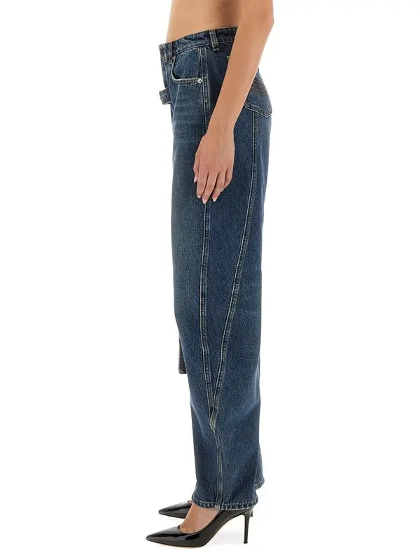 JEAN PAUL GAULTIER Low-rise Wide Leg Jeans - Blue