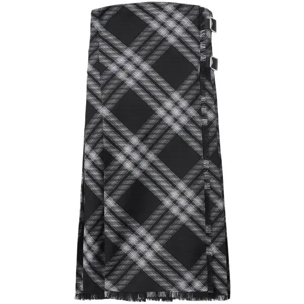 Burberry Strapless Check Pattern Dress - Black