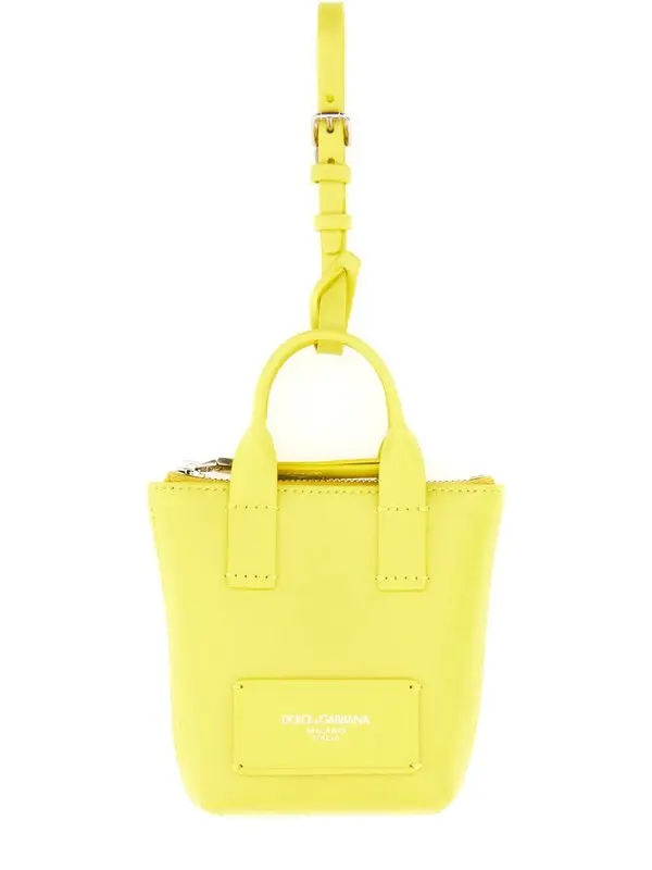 Dolce & Gabbana Leather Minibag Charm - Yellow