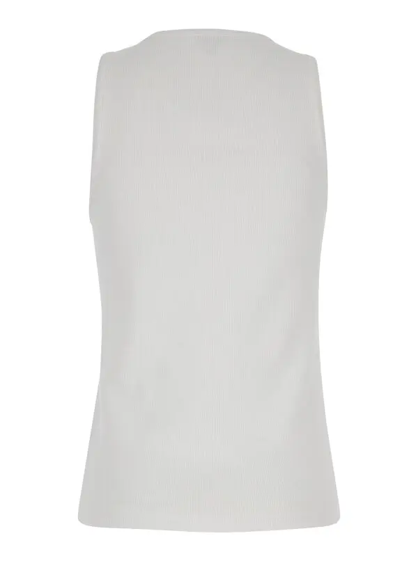 Bottega Veneta Ribbed Cotton Tank Top - Multicolor