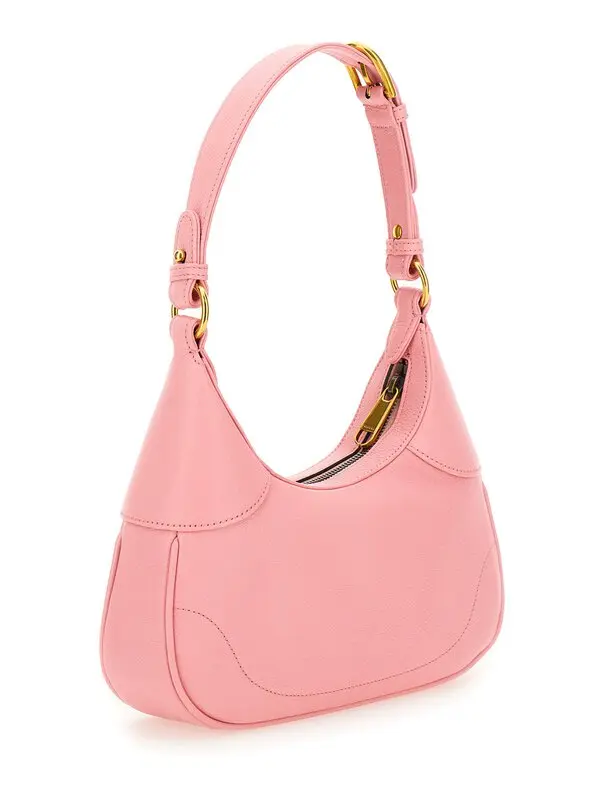 Gucci Aphrodite Small Shoulder Bag In Leather - Pink