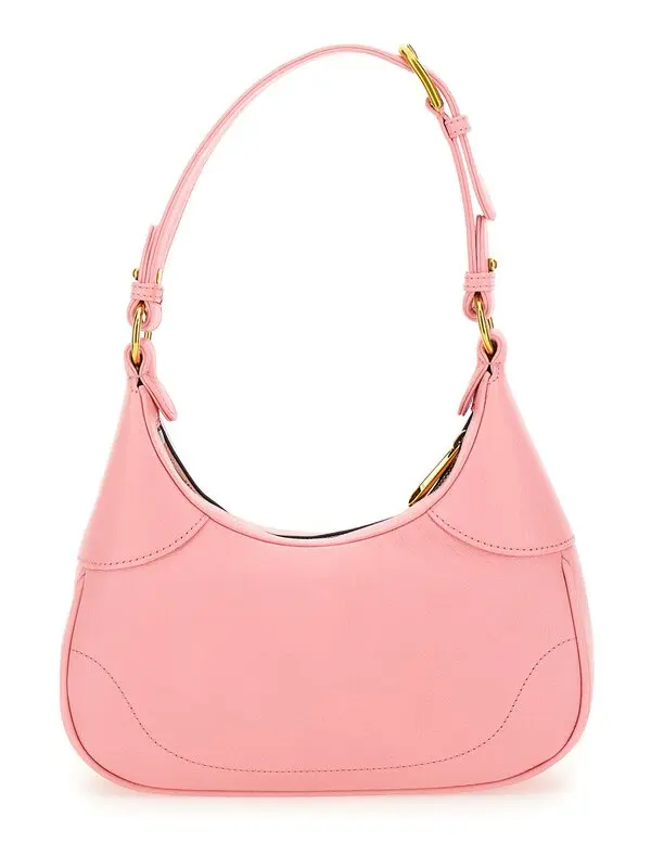 Gucci Aphrodite Small Shoulder Bag In Leather - Pink