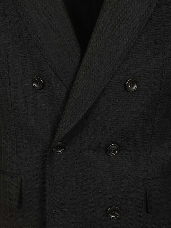 TOM FORD Double-breasted Wool Blazer - Black